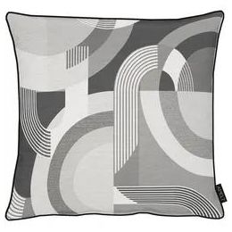 Dekokissen Apelt "Arco" Gr. 2, grau (grau, gemustert), B:45cm H:5cm L:45cm, Polyester, Dekokissen_Sitzkissen_Kissenh&uuml;llen