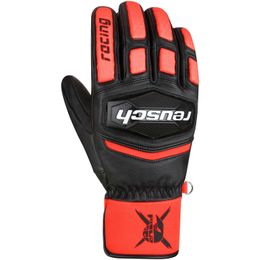 Reusch Damen Skihandschuhe "Worldcup Warrior Team", schwarz, Gr. 10, mehrfarbig, 50% Ziegenleder, 50% Polyester, Handschuhe, mit winddichten