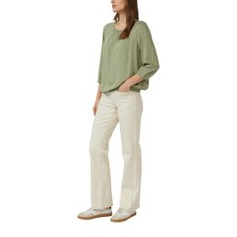 s.Oliver Damen Schlupfblusesummer khaki, Gr. 42, unifarben, Web, Obermaterial: 100% Viskose, Blusen, mit elstsichem Bund und aus reiner Viskose