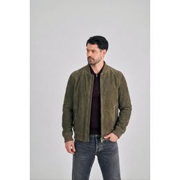 Freaky Nation Herren Lederjacke "Ted-FN", grau, Gr. M, Oberstoff: 100% Leder, Futter: 100% Polyester, Jacken