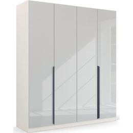Dreht&uuml;renschrank Rauch "Kleiderschrank Schrank Garderobe Ankleide MODERN BY QUADRA SPIN", wei&szlig; (alpinwei&szlig;, glas kristallwei&szlig;), B:181cm H:210cm T:54cm, Holzwerkstoff, Schr&auml;nke, Dreht&uuml;renschrank, mit hochwertiger Glasfront und Stangengriff MADE IN GERMANY
