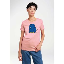 logoshirt Damen T-Shirt "Sendung mit der Maus - Elefant", rosa, Gr. M, unifarben, 100% Baumwolle, Shirts, mit coolem Print