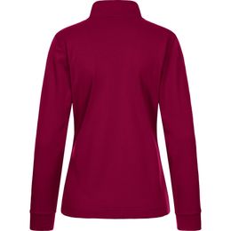 Trainingsjacke LPO "Abby II", Damen, Gr. 36 (S), rot (bordeaux), 60% Polyester; 40% Baumwolle, regular fit, Jacken Trainingsjacke, glatt mit matter Struktur