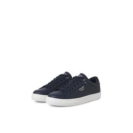 Jack & Jones Sneaker JACK & JONES "JFWBALE", Herren, Gr. 40, dunkelblau, Lederimitat, Schuhe Sneaker, mit seitlichem Logo