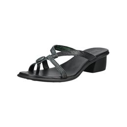 Think! Zehentrenner THINK "Think Sandalen Leder", Damen, Gr. 41, schwarz (schwarz kombi), Leder, Schuhe Zehentrenner