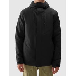 Skijacke 4F, Herren, Gr. L, schwarz, Softshell, Obermaterial: 100% Polyester. Futter: 100% Polyester. Wattierung: 100% Polyester, unifarben, hoch geschlossener Ausschnitt, eingesetzt eingefasste Kante mit Klettverschluss, Jacken Skijacke, Winterjacke
