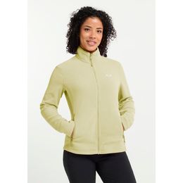Fleecejacke Jack Wolfskin "TAUNUS 100 FZ W", Damen, Gr. XXL (48), daisy, Obermaterial: 100% POLYESTER. Futter: 100% POLYESTER, Jacken Fleecejacke