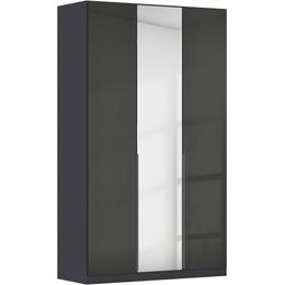 Dreht&uuml;renschrank OTTO HOME "Kleiderschrank Schrank Garderobe AGORDO mit Dekor- oder Hochglanzfront", grau (graumetallic, effektgrau hochglanz), B:136cm H:229cm T:54cm, Holzwerkstoff, Schr&auml;nke, Dreht&uuml;renschrank, durchdachte Innenausstattung, in 8 Breiten und 2 H&ouml;hen MADE IN GERMANY