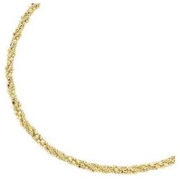 Collier Smart Jewel "Fantasiekette, gedreht, Silber 925", gold, Halsketten, Herren, 45cm, Silber 925 (Sterlingsilber), Collier