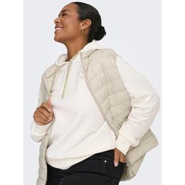 Only CARMAKOMA Damen Kapuzensweatshirt "CARNOLI L/S HEART HOOD SWT NOOS", wei&szlig;, Gr. M, unifarben, Sweatware, Obermaterial: 60% Baumwolle, 40%