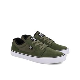 Sneaker DC Shoes "Tonik", Herren, Gr. 13(47), wei&szlig; (olive, wei&szlig;), Obermaterial:Obermaterial: Leder [Kuh] / Futter: Textil / Au&szlig;ensohle: Gummi;, Schuhe Sneaker