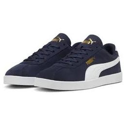 Sneaker Puma "Puma Club II Sneakers Erwachsene", Damen, Gr. 40.5, blau (navy wei&szlig; gold blau), Obermaterial: Textil, Synthetik, Kuhleder, Leder. Futter: Textil. Innensohle: Textil. Laufsohle: Gummi, Schuhe Sneaker