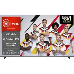 TCL Mini-LED-Fernseher "98Q7CX7", Energieeffizienz: E (A-G), schwarz, 98, Fernseher, Audio von Bang & Olufsen, Dolby Vision, Smart TV, Apple TV, 4K HDR