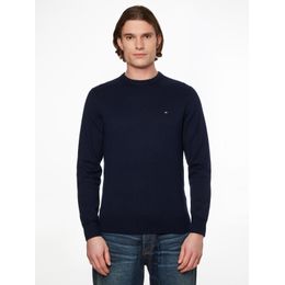 Tommy Hilfiger Herren Rundhalspullover "PIMA ORG CTN CASHMERE CREW NECK", blau, Gr. XL, Obermaterial: 92% Baumwolle, 8% Kaschmir, Pullover