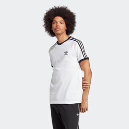 T-Shirt adidas originals "ADICOLOR CLASSICS 3-STREIFEN", Herren, Gr. XL, wei&szlig;, Obermaterial: 100% Baumwolle, bestickt, normal, Rundhals, Shirts T-Shirt, schmale Passform, Kurzarm, mit kontrastierendem Saum, aus Baumwolle