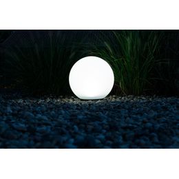 LED Kugelleuchte Heitronic "Boule", wei&szlig;, H:23,4cm &Oslash;:25cm, Leuchten, LED Kugelleuchte, Leuchtkugel, Kugelleuchte, Au&szlig;en-Kugellampe