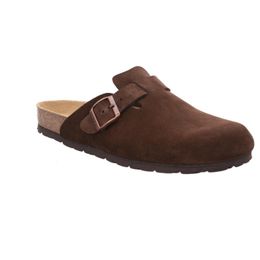 Clog Rohde "GRADO", Damen, Gr. 43, mokka, Veloursleder, unifarben, Schuhe Clog, Hausschuh, Sommerschuh mit Softfu&szlig;bett