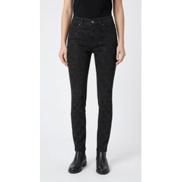 MAC Damen Skinny-fit-Jeans "DREAM SKINNY chain glitter", schwarz, Gr. 46, gemustert, Denim/Jeans, Obermaterial: 83% Baumwolle, 15% Polyester, 2%