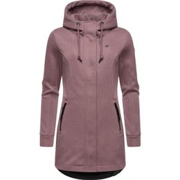 Kapuzensweatjacke Ragwear "Sweatjacke Letti Bonded", Damen, Gr. M, rosa (mauve24), Obermaterial: 100% Polyester PES. Futter: 100% Polyester PES., Sweatjacken Kapuzensweatjacke