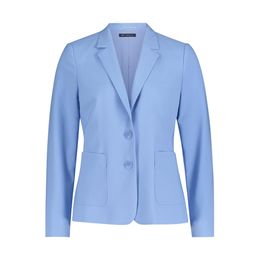 Jackenblazer Betty Barclay "Blazer-Jacke langarm", Damen, Gr. 44, blau (azurine), Obermaterial: 86% Polyester PES. 14% Elasthan EL., Blazer Jackenblazer