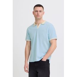 Blend Damen Poloshirt "BHEvo"blau frost, Gr. XL, unifarben, Piqu&eacute;, 100% Baumwolle, Shirts, Kurz&auml;rmliges Poloshirt mit kontrastfarbener Kante