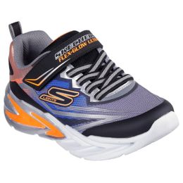 Sneaker Skechers "FLEX-GLOW ULTRA", Jungen, Gr. 36, bunt (schwarz, multi), Lederimitat, Textil, Mesh, kontrastfarbene Details, Schuhe Sneaker, Klettschuh zum Schl&uuml;pfen, Gr&ouml;&szlig;enschablone zum Download