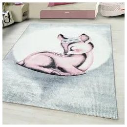 Kinderteppich Ayyildiz TEPPICHE "Bambi 850", pink, B:140cm H:11mm L:200cm, Kunstfaser, Teppiche, Kinderteppich, auch in rund, Rehkitz Motiv, Kurzflor