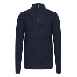 !Solid Troyer SOLID "Troyer SDReco", Herren, Gr. M, blau (insignia blau), Obermaterial: 70% Baumwolle CO recyc.. 30% Polyester Pol. recyc.., Pullover Troyer