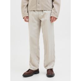 Jack & Jones Schlupfchinohose JACK & JONES "JPSTKARL SKYE JOGGER SN", Herren, Gr. M, N-Gr, beige (silber lining), Web, Obermaterial: 64% Lyocell, 30% Viskose, 6% Nylon, unifarben, loose fit kn&ouml;chellang, Hosen Schlupfchinohose