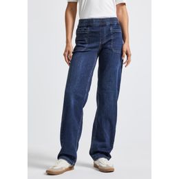 Street One Damen Comfort-fit-Jeansdeep indigo washed, Gr. 36, unifarben, Jeans, 93% Baumwolle, 5% Elastomultiester, 2% Elasthan, Jeans, aus Baumwolle