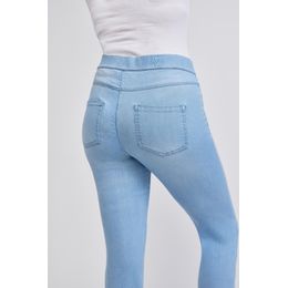Ankle-Jeans WONDERJEANS, Damen, Gr. 42, L&auml;nge 27, blau bleach, Denim/Jeans, Obermaterial: 88% Baumwolle, 10% Polyester, 2% Elasthan, figurbetont 7/8-L&auml;nge, Jeans Ankle-Jeans, Elastischer Pull-On Bund