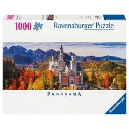Puzzle Ravensburger "Panorama, Schloss in Bayern", bunt, Puzzles, KinderB:70cm H:50cm, Pappe, Made in Germany, B:70cm H:50cm