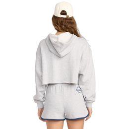 Hoodie Billabong "Triple Palms", Damen, Gr. XS, grau (erdgrau), Obermaterial: 80% Walkfrottier 20% Microfaser;, Sweatshirts Hoodie