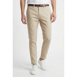 Jack & Jones Chinohose JACK & JONES "JPSTMARCO ADAM BELTED CHINO", Herren, Gr. 30, L&auml;nge 30, string, Web, Obermaterial: 98% Baumwolle, 2% Elasthan, unifarben, slim fit kn&ouml;chellang, Hosen Chinohose