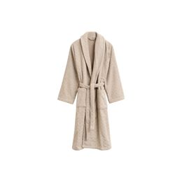 Bademantel Gant "Bademantel JACQUARD HERRINGBONE ROBE 1er Pack" Gr. XXL, beige, XXL, Obermaterial: 100% Baumwolle CO., Hausm&auml;ntel, Bademantel