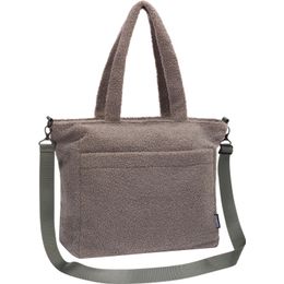 Wickeltasche fillikid "Teddy", Baby, Gr. B/H/T: 39cm x 36cm x 17cm, grau, Pl&uuml;sch, Polyester, Taschen Wickeltasche