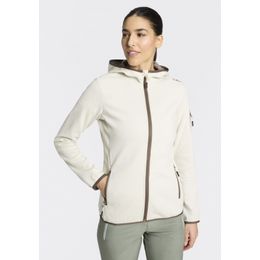 Strickfleecejacke CMP, Damen, Gr. 38, cream, off wh, Obermaterial: 55% Polyester, 45% Baumwolle, Jacken Strickfleecejacke, f&uuml;r sportliche Aktivit&auml;ten und Outdoor, &Uuml;bergangsjacke
