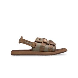 Sandale Quiksilver "Monkey Caged", Herren, Gr. 14(47), seneca rock, Obermaterial:Obermaterial: Textil / Au&szlig;ensohle: Gummi;, Schuhe Sandale