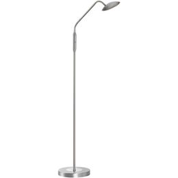 Fischer und Honsel FISCHER & HONSEL Stehlampe "Tallri", grau (nickelfarben), 1, H: 135cm, 1 Stk., Leuchten, langlebige LED, dimmbar, Stehlampe