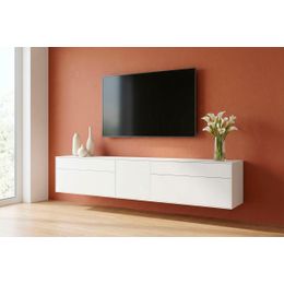 Lowboard "Essentials, TV-Board, TV-Kommode, TV-Schrank, TV-M&ouml;bel", wei&szlig;, B:277cm H:55cm T:42cm, Holzwerkstoff, MDF, LeGer Home by Lena Gercke, Sideboards, Lowboard, Breite: 277 cm, UV lackiert, Push-to-open-Funktion