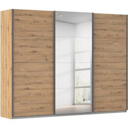 Schwebet&uuml;renschrank OTTO HOME "Kleiderschrank Schrank Schlafzimmerschrank Garderobe AGORDO", eiche artisan, griffleisten graumetallic, B:271cm H:210cm T:62cm, Holzwerkstoff, Schr&auml;nke, Schwebet&uuml;renschrank, Top Innenausstattung, in 4 Breiten und 2 H&ouml;hen MADE IN GERMANY