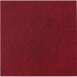 Teppichfliese ANDIAMO "Abbo, selbstklebend, Gesamth&ouml;he 4 mm", rot, B:40cm L:40cm, Obermaterial: 100% Polypropylen, Teppiche, Teppichfliese, Bodenschutz, quadaratisch 40x40 cm, 25er Set, 50er Set, 100er Set