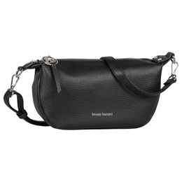 Schultertasche Bruno Banani "Amalfi", Damen, Gr. B/H/T: 28cm x 16cm x 9cm, schwarz, Lederimitat, Taschen Schultertasche, abnehmbarer Schulterriemen Handtasche Damen in modischer Form