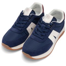 Sneaker Ara "MALIBU", Damen, Gr. 40, dunkelblau, sanftes wei&szlig;, weinrot, Lederimitat, Textil, kontrastfarbene Details, Schuhe Sneaker, Freizeitschuh, Halbschuh, Schn&uuml;rschuh in Komfortweite H (=sehr weit)