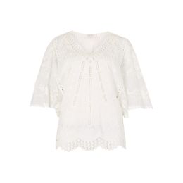 Apricot Embroidered Cotton Mesh Top ' ' Damen Gr&ouml;&szlig;e S wei&szlig;