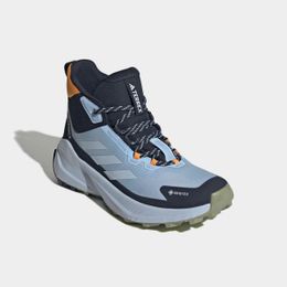 Wanderschuh adidas terrex "TERREX TRAILMAKER 2.0 MID GORE-TEX", Damen, Gr. 39, glow blau, crystal sky, legend ink, Synthetik, Textil, Schuhe Wanderschuh, wasserdicht dank Gore-Tex Membrane