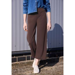 Damen Stoffhosemahogany braun, Gr. 38, STREET ONE STUDIO, unifarben, Stoff, 70% Viskose, 25% Polyester, 5% Elasthan, Hosen, Middle Waist