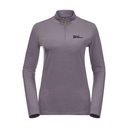 Stehkragenpullover Jack Wolfskin "SKY THERMAL HZ W", Damen, Gr. XXL (48), lila (wild, blossom), Hauptmaterial: 100% Polyester, Pullover Stehkragenpullover