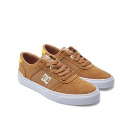 Skateschuh DC Shoes "Teknic S", Herren, Gr. 8(40,5), gelb (braun, gelb), Obermaterial:Obermaterial: Leder [Kuh] / Futter: Textil / Au&szlig;ensohle: Gummi;, Schuhe Skateschuh