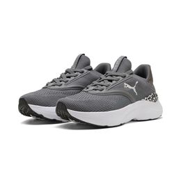 Fitnessschuh Puma "SOFTRIDE MAYVE ANIMAL WNS", Damen, Gr. 42, cool schwarz gray, Puma schwarz, Puma silber, Textil, Schuhe Fitnessschuh, mit SOFTFOAM+ D&auml;mpfungstechnologie, mit Schn&uuml;rverschluss